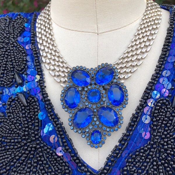 Cobalt Necklace - Etsy