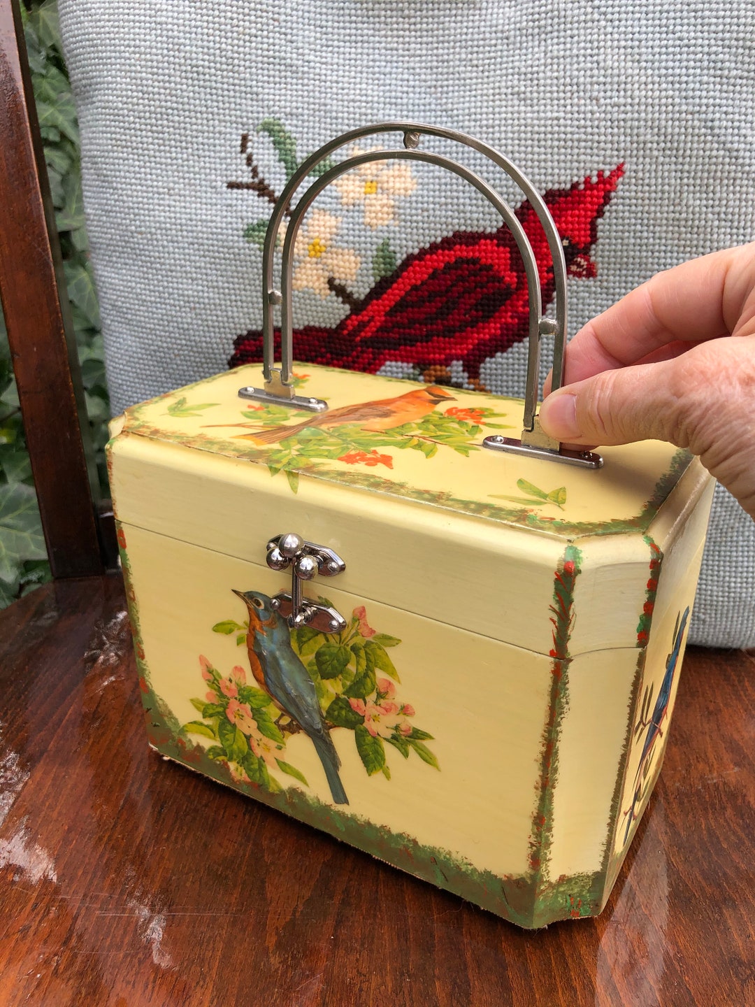 BIRD DECOUPAGE Handbag/bird Box Purse/bird Purse/box Purses/decoupage ...