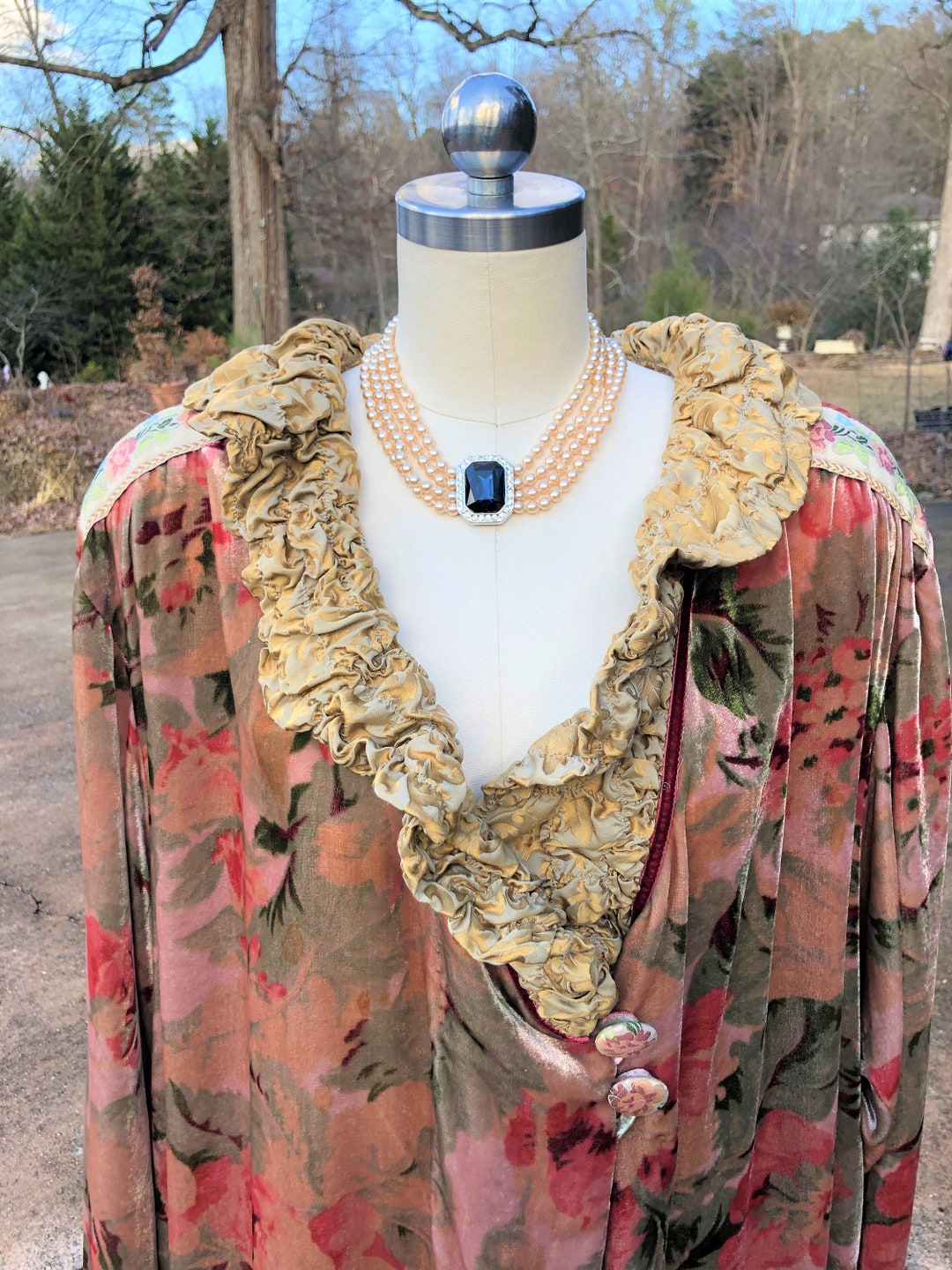 BEAUTIFUL 90's Plus Size SILK Robe/goody Goody California/vintage Robes ...