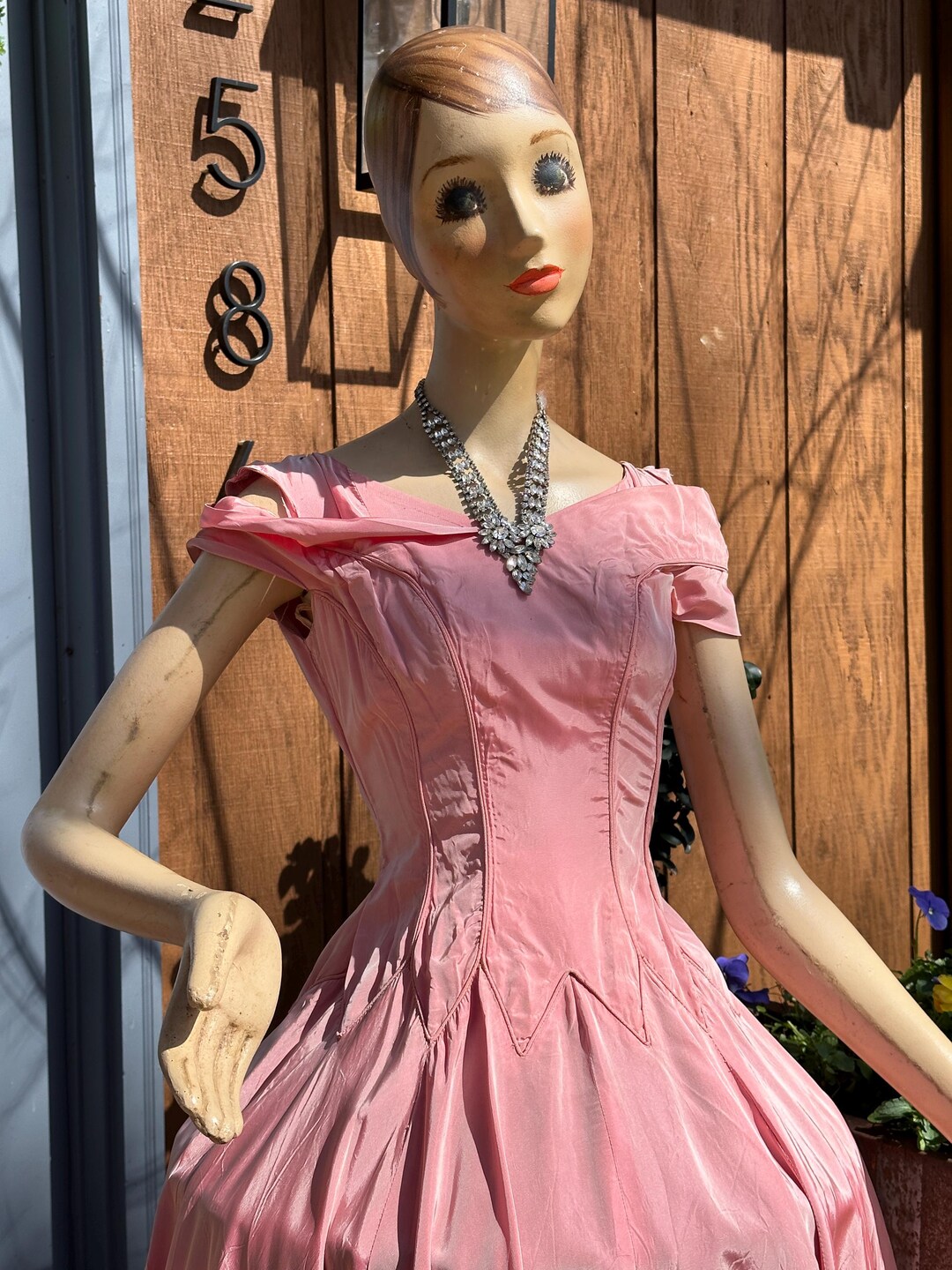 GORGEOUS 40's PROM Gown/pink Prom Dresses/extra Small Prom/40's Dresses ...