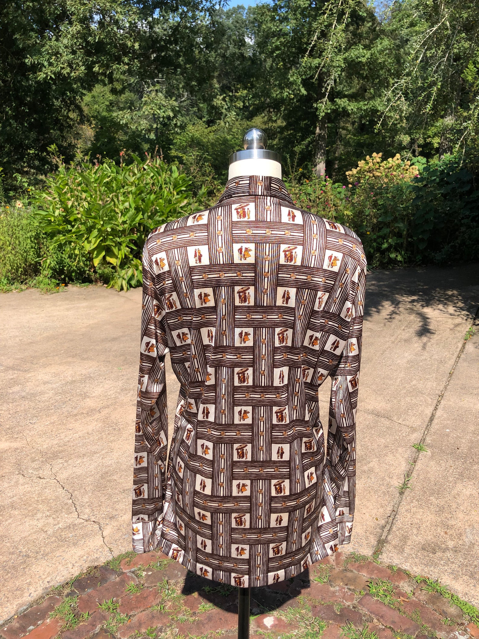 RARE GROOVY 70's UNISEX Shirt/70's Poly Shirt/70's Pointy Collar Shirt ...