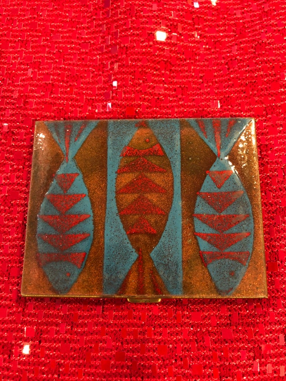 RARE FISH CIGARETTE Case/Vintage Cigarette Cases/50's… - Gem