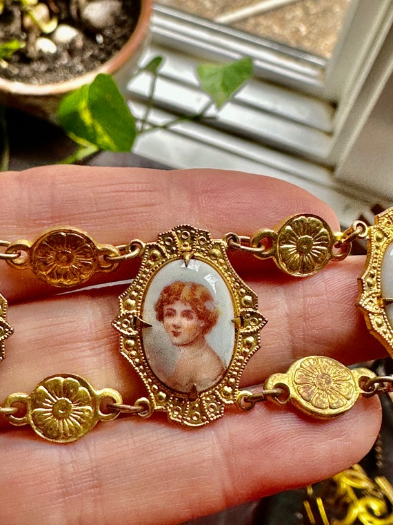 RARE NEIGER PORTRAIT Bracelet/20's Jewelry/20's Brace… - Gem