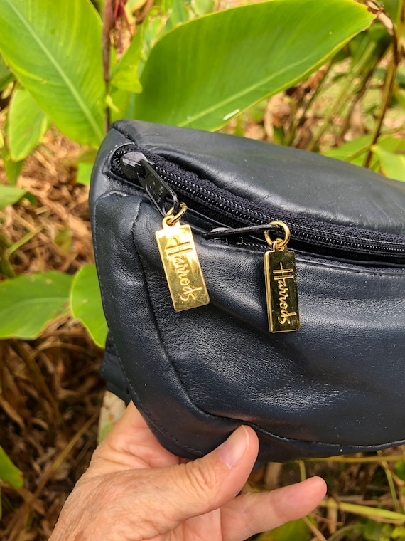 80's HARRODS FANNY PACK/Leather Fanny Packs/Designer … - Gem