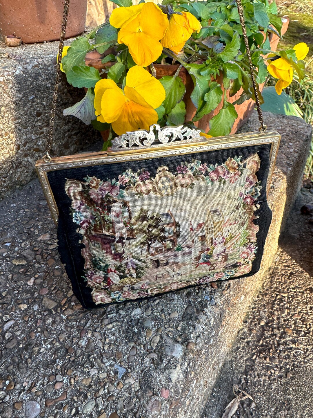 AUSTRIAN PETIT POINT Purse/petit Point Purse/petit Point Handbags ...