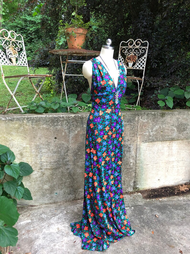 70's Two Piece Floral Dress/flower Power Dresses/festival - Etsy