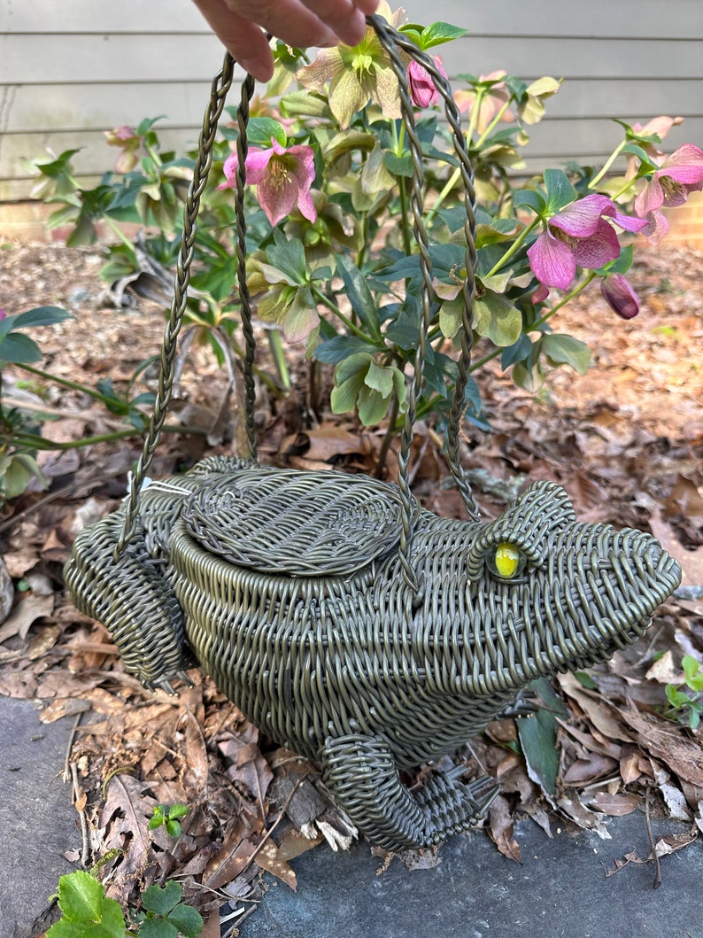 RARE 50's WICKER FROG Purse/50's Animal Purses/50's Wicker Purses ...