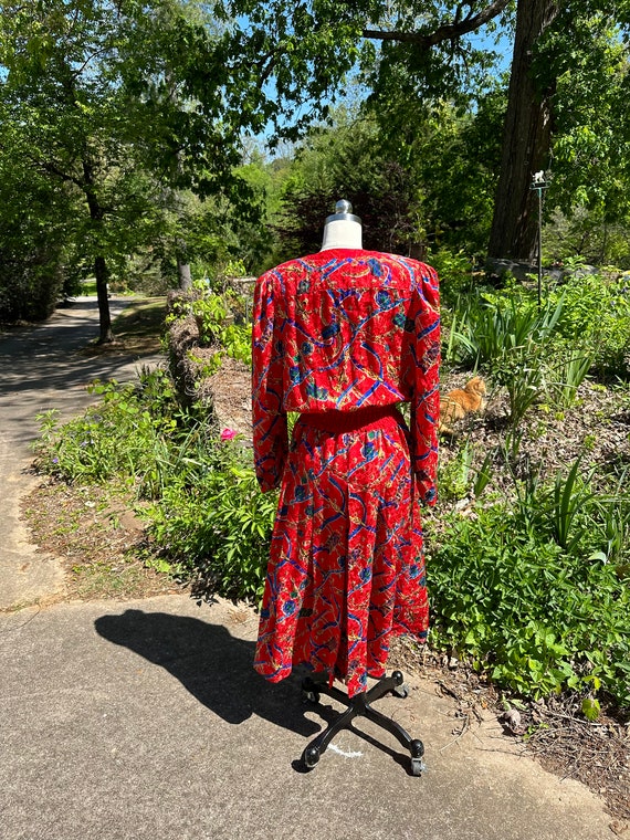 80's DIANE FREIS SILK Dress/Diane Freis/80's Vintage … - Gem