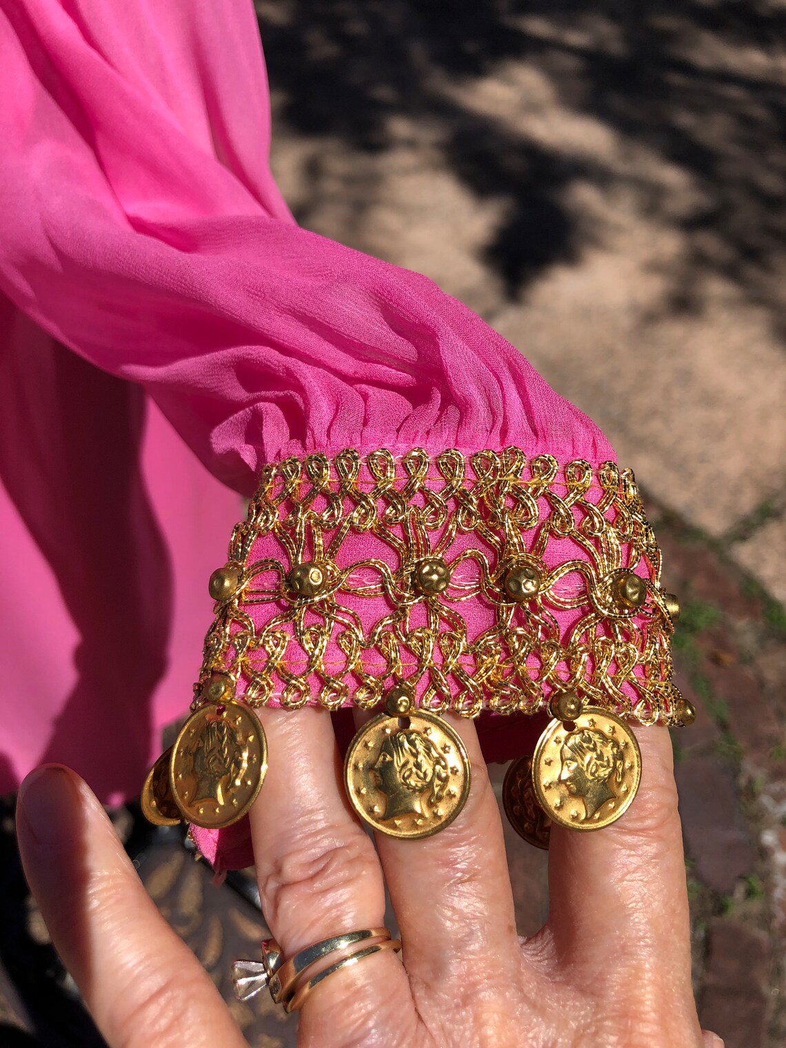 FABULOUS 60's PINK Dress/coin Trimmed Dress/60's - Etsy