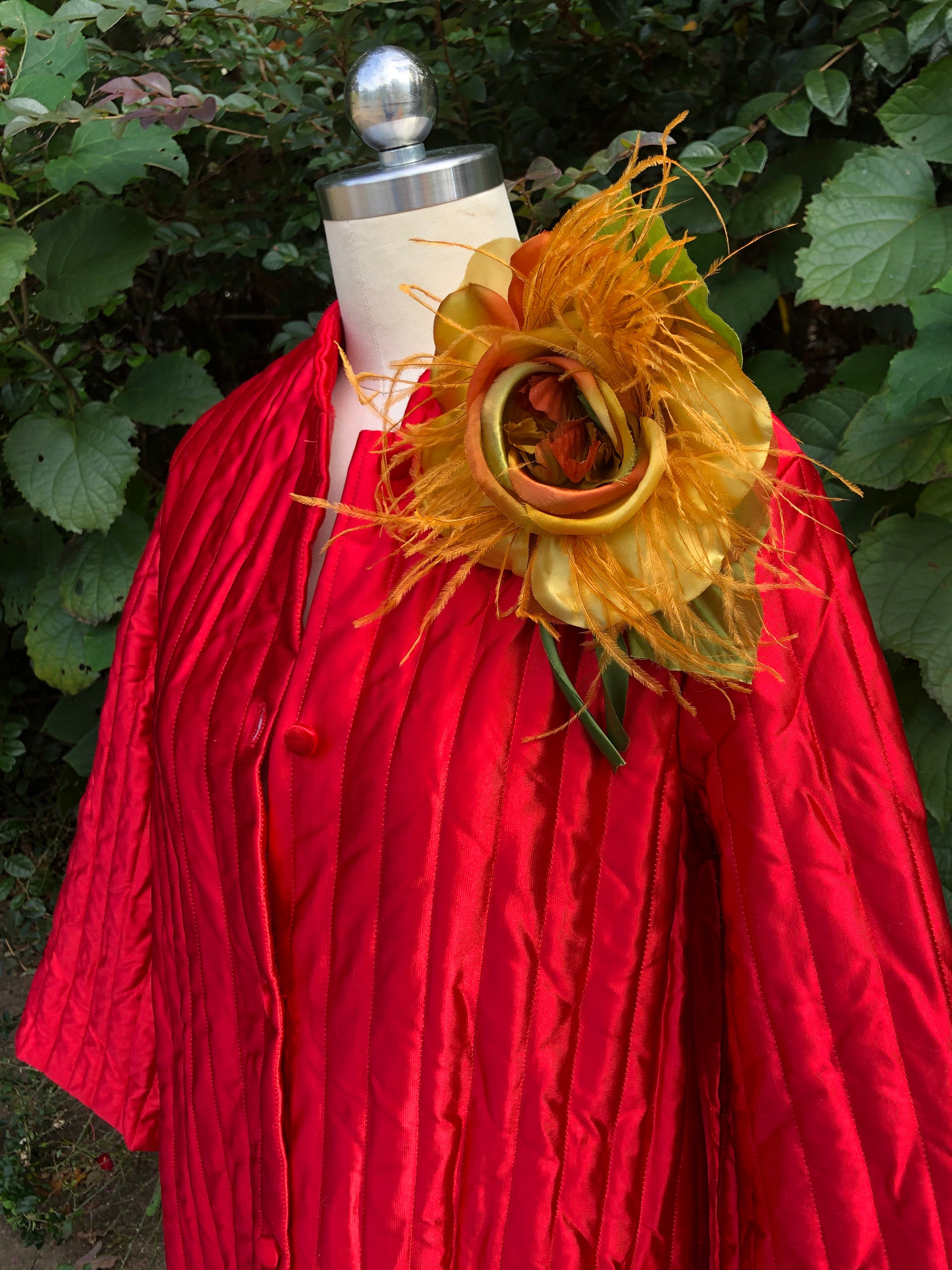 70's BRIGHT RED Robe/70’s Quilted Robe/vintage Red Robe/70’s Robes/70’s ...