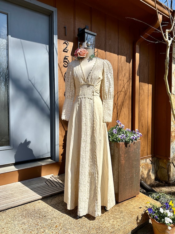 70's GUNNE SAX Style Dress/70s Prairie Dress/Prairie … - Gem