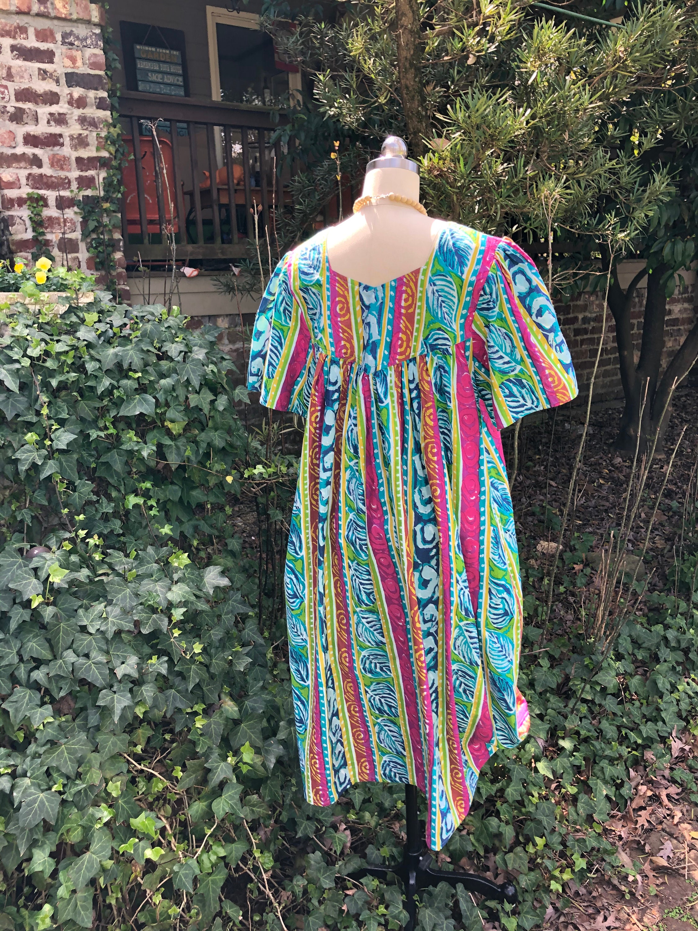 VINTAGE Mumu/80s Mumu/colorful Mumu Dress/mumu - Etsy