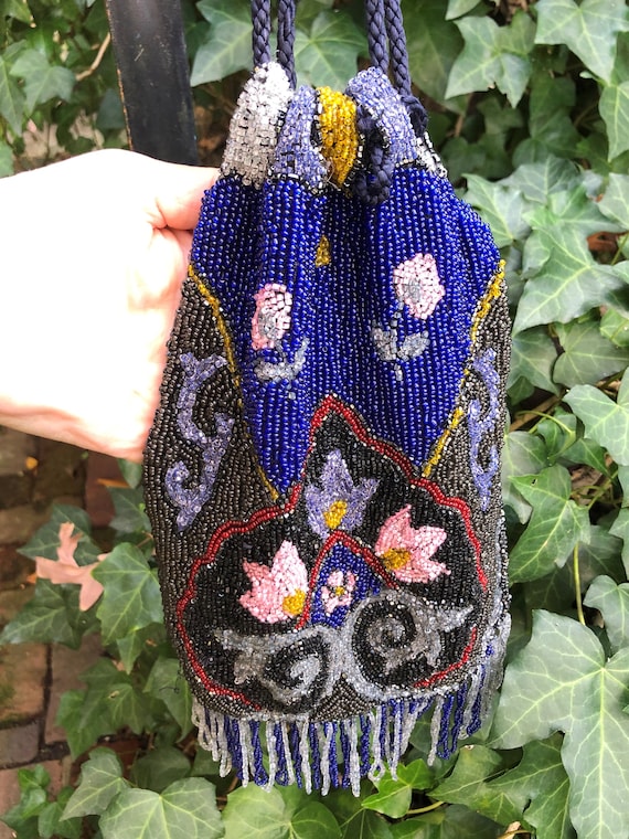 GORGEOUS 30's ART DECO Floral Purse/30's Handbags/30'… - Gem