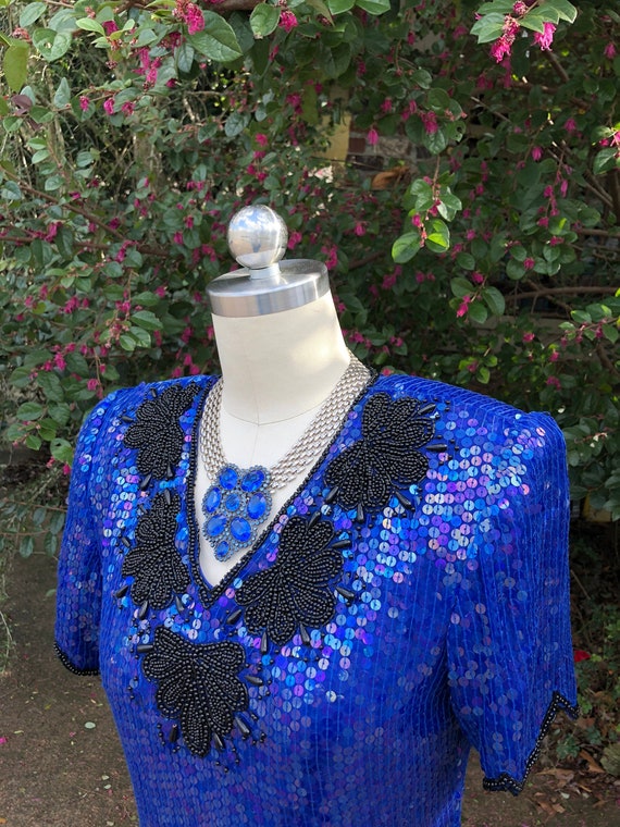 BEADED Tops/sequin Tops/vintage Beaded Tops/80's Beaded | Etsy