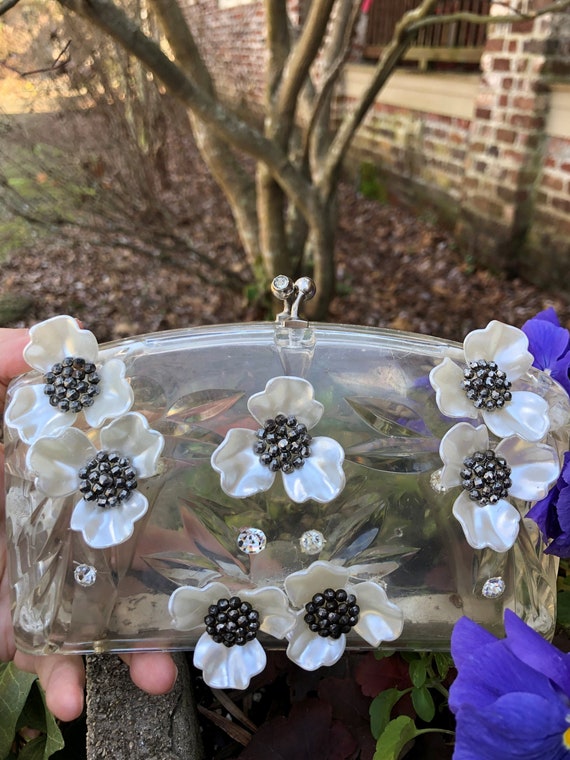 vintage lucite clutch vintage - Gem