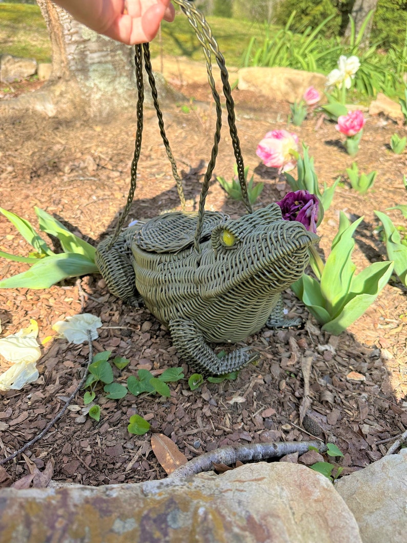 RARE 50's WICKER FROG Purse/50's Animal - Etsy