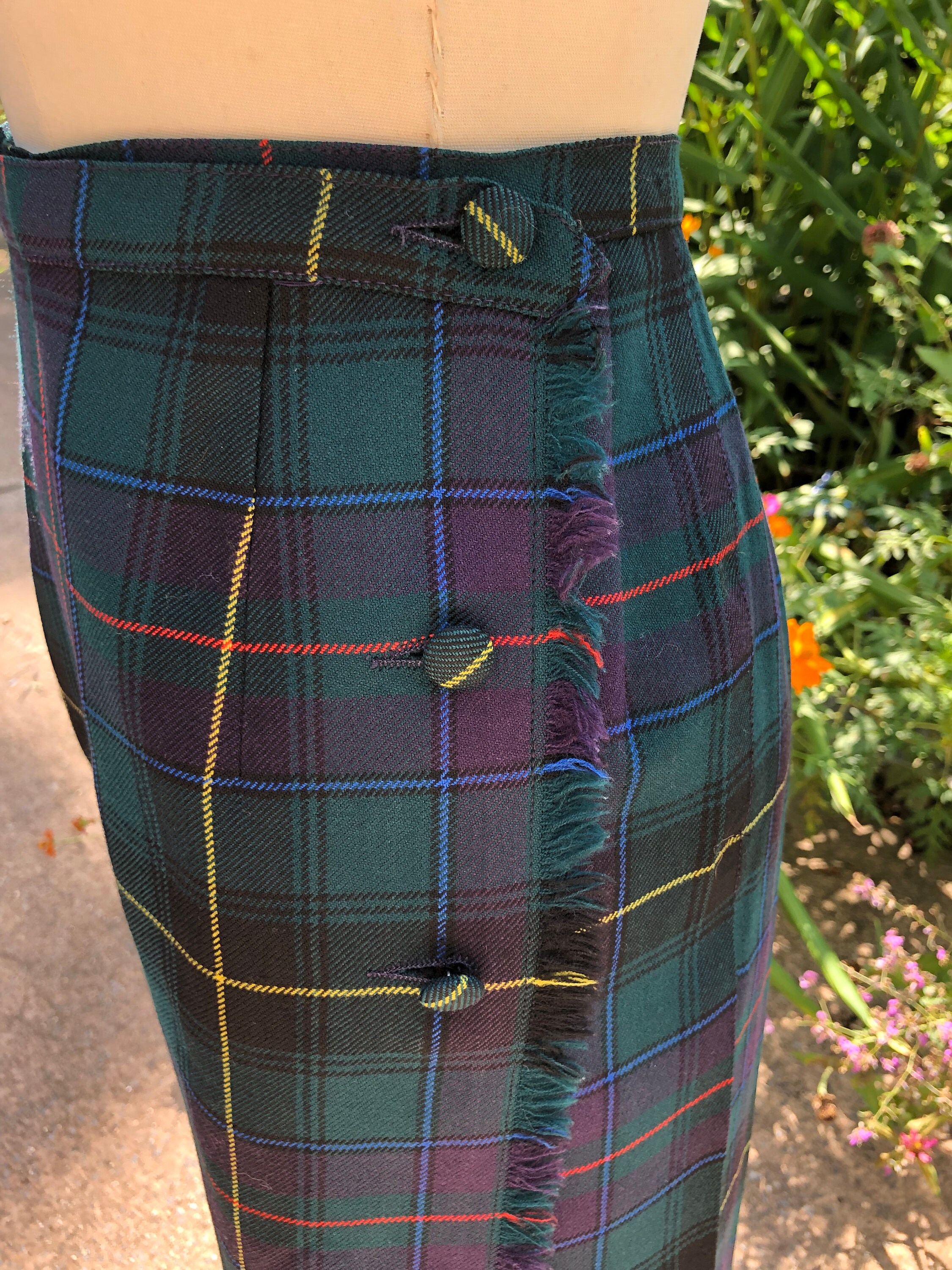 LOVELY 70's PLAID Kilt/plaid Kilts/vintage Kilts/wool - Etsy