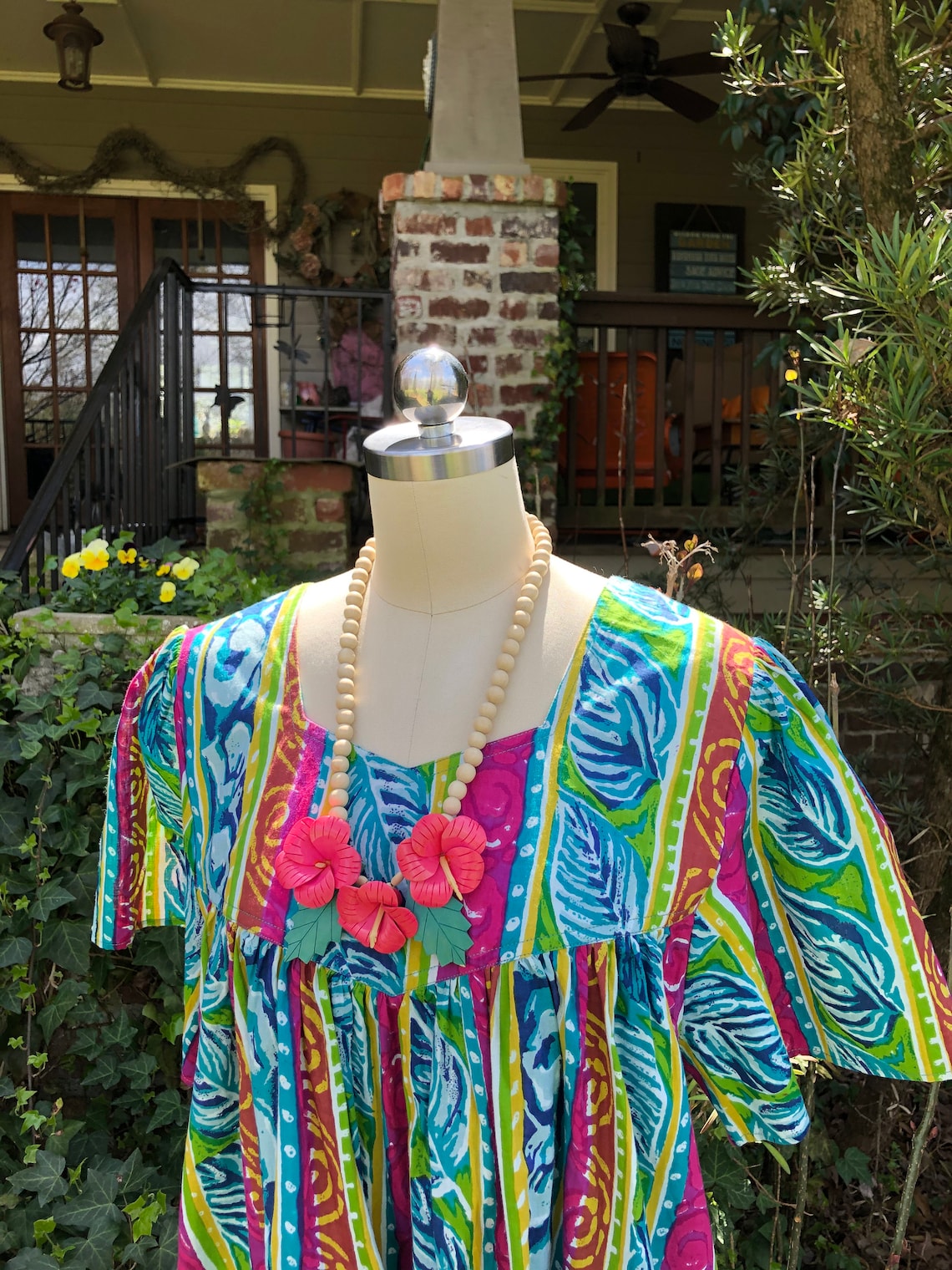 VINTAGE Mumu/80s Mumu/colorful Mumu Dress/mumu - Etsy