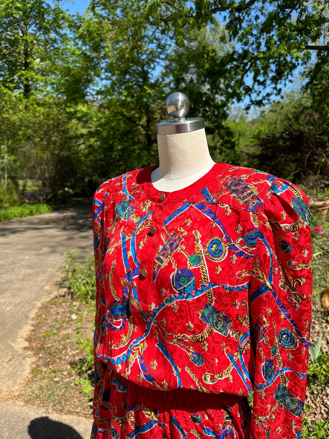 80's DIANE FREIS SILK Dress/diane Freis/80's Vintage Dresses/80's ...