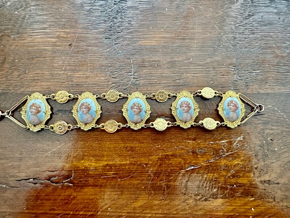 RARE NEIGER PORTRAIT Bracelet/20's Jewelry/20's Brace… - Gem