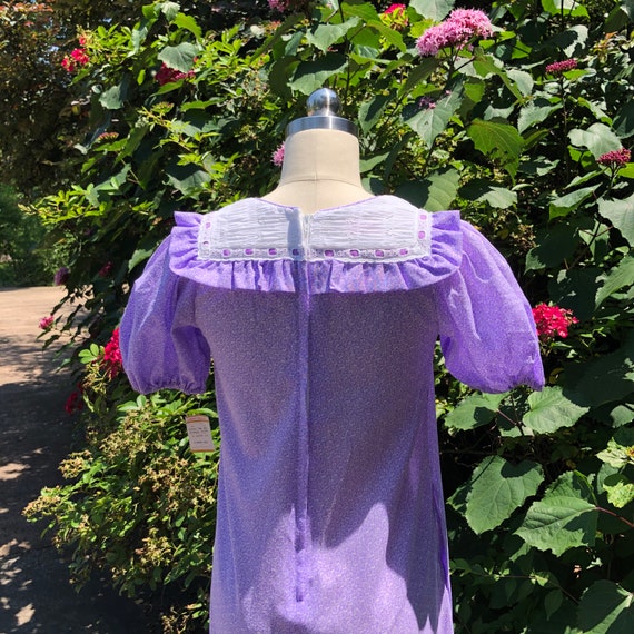 Rare 70's COTTAGE CORE Maxi/70’s Purple Maxi Dress/Vi… - Gem