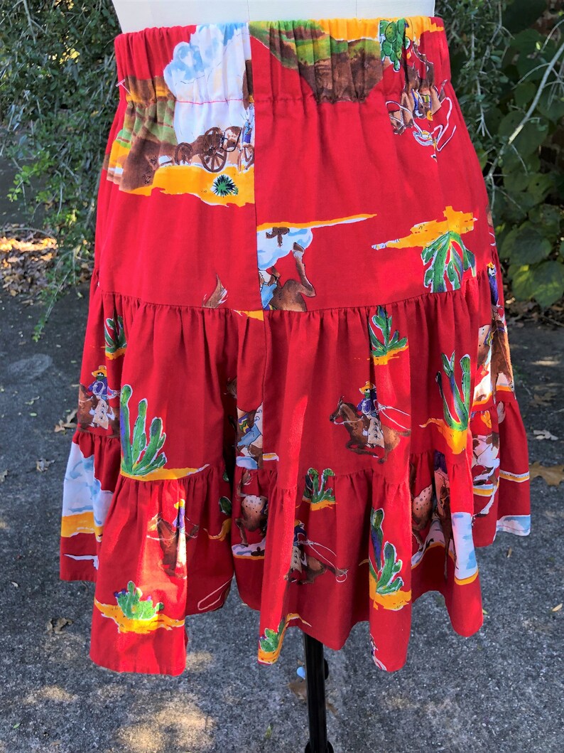 RARE 80's Short WESTERN Skirt With Bolo Tie/80s Rodeo - Etsy