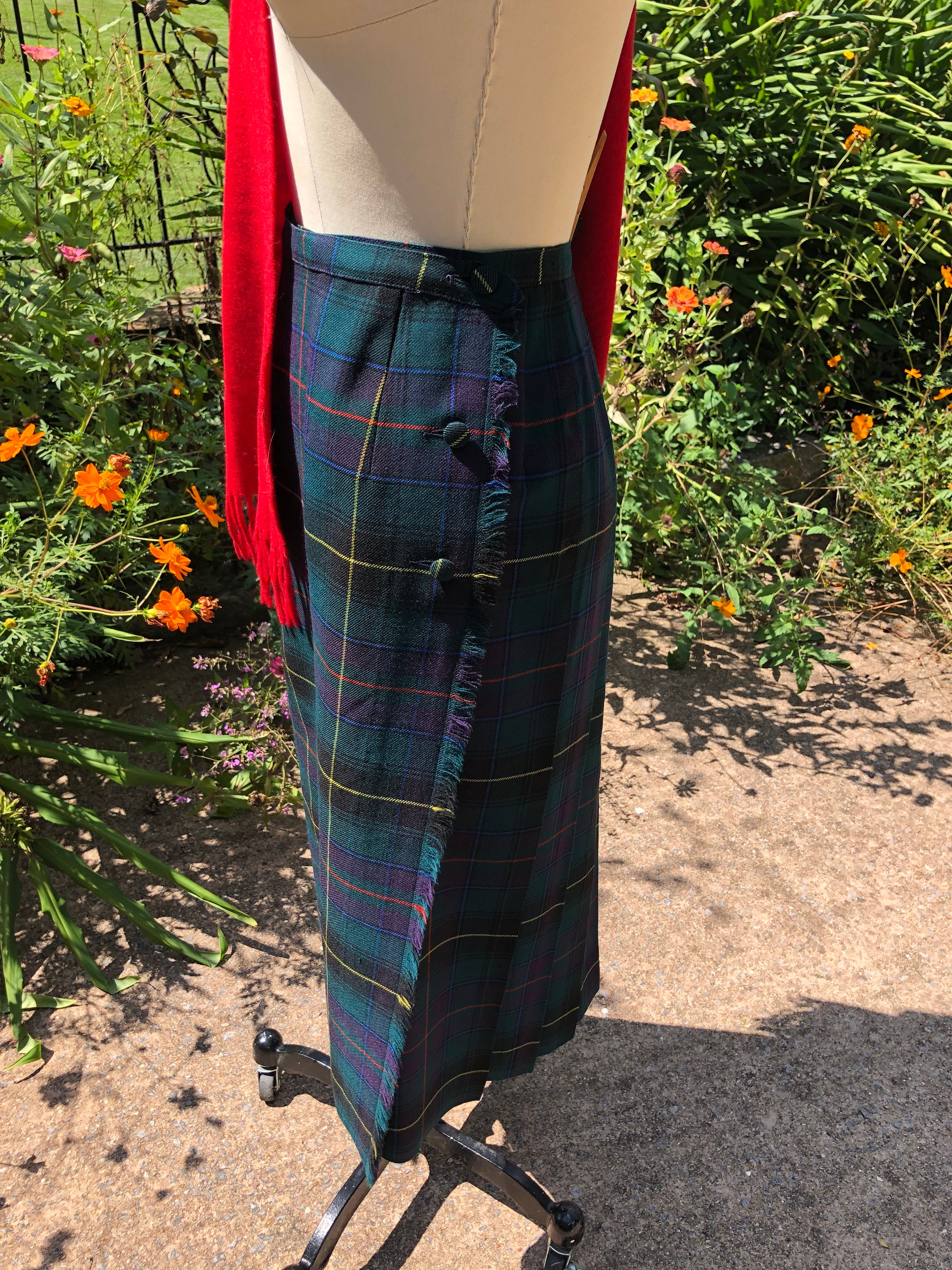 LOVELY 70's PLAID Kilt/plaid Kilts/vintage Kilts/wool - Etsy
