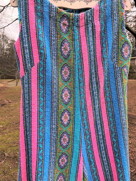 RARE 70's TERRY Cloth JUMPSUIT/70's Terry Jumpsuit/60… - Gem