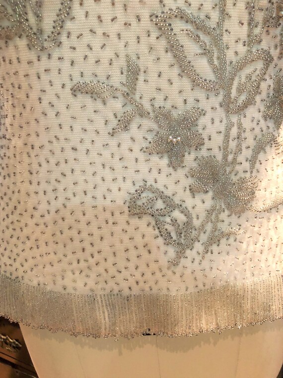 RARE 60's Hand Finished Beaded Top/Floral Beaded Top/… - Gem