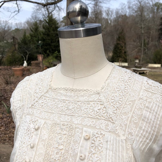 RARE EDWARDIAN BLOUSE/White Cotton Blouses/Edwardian … - Gem