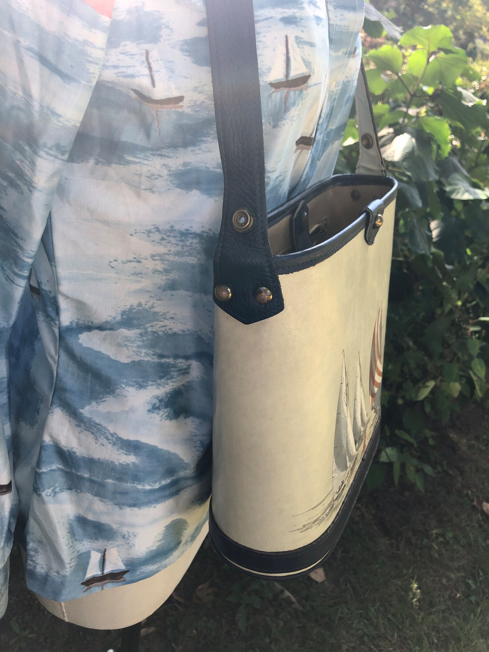 RARE 70's SAILBOAT Handbag/70's Shoulder Bags/sailboat Purses/70's ...