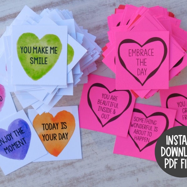 Mini Valentine Cards - Etsy