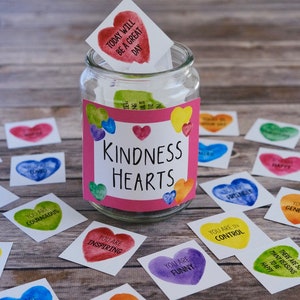 Kindness Hearts Inspirational Cards, Printable Valentine's Day Cards ...