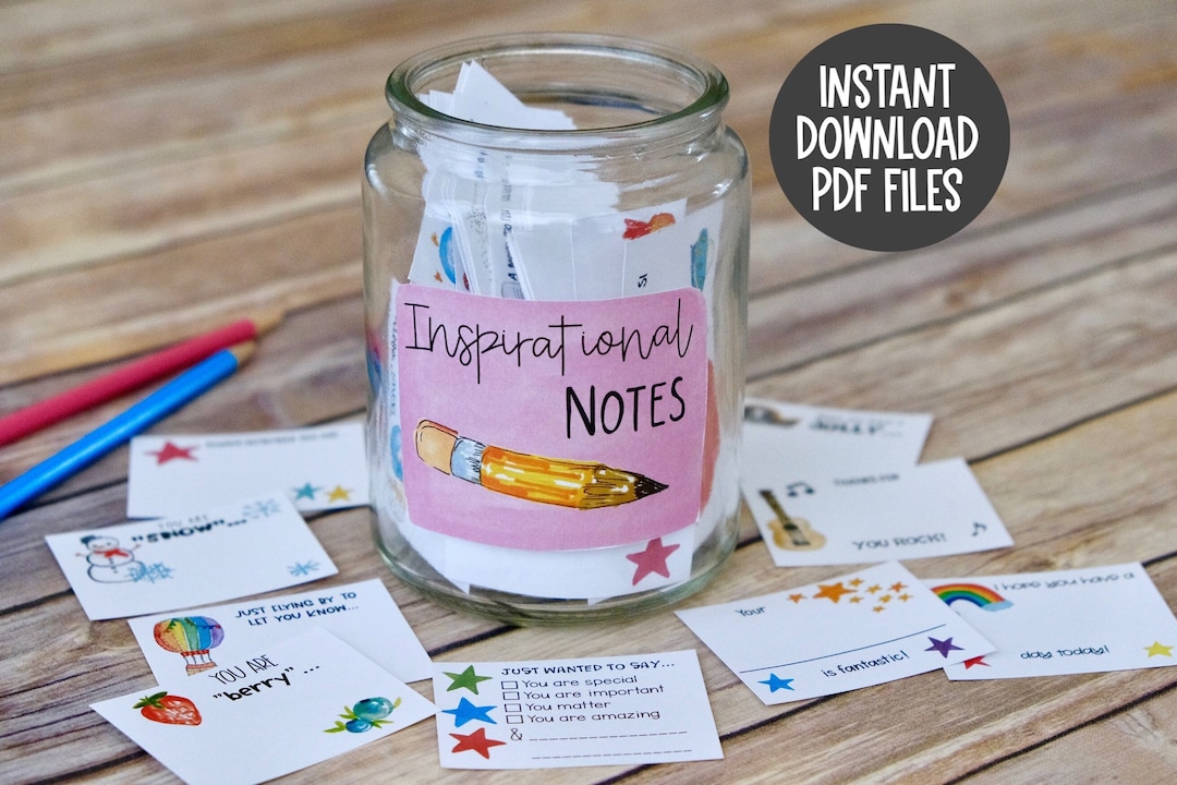 Kindness Notes Set 1 - Lunch Box Notes - Inspirational Cards - Kindness ...