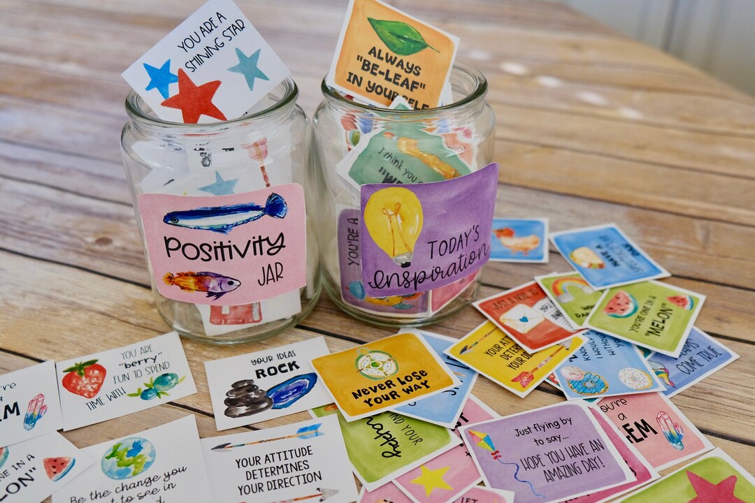 Kindness Cards Set 4: Make a Jar of Encouragement and Positivity With ...