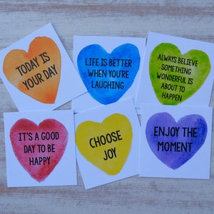 Kindness Hearts Inspirational Cards, Printable Valentine's Day Cards ...