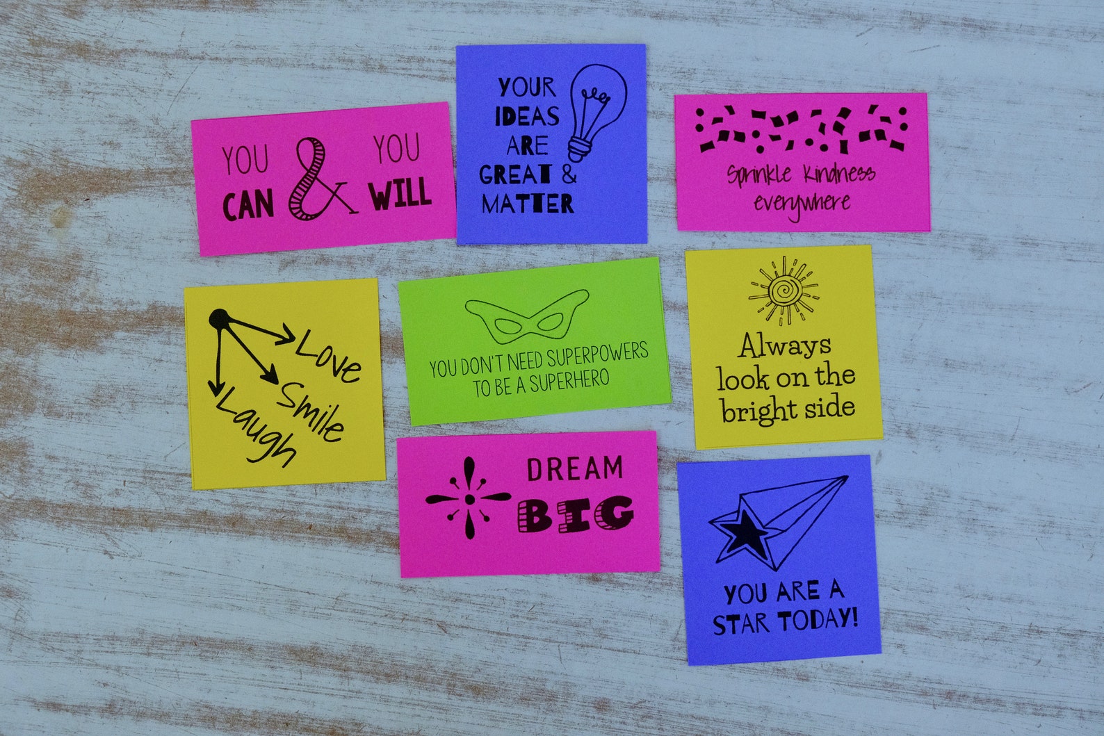 Kindness Confetti® Inspirational Cards Set 1 Kindness Cards - Etsy