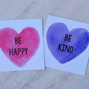 Kindness Hearts Affirmation Cards: Printable Lunchbox Notes (PDF) - Etsy
