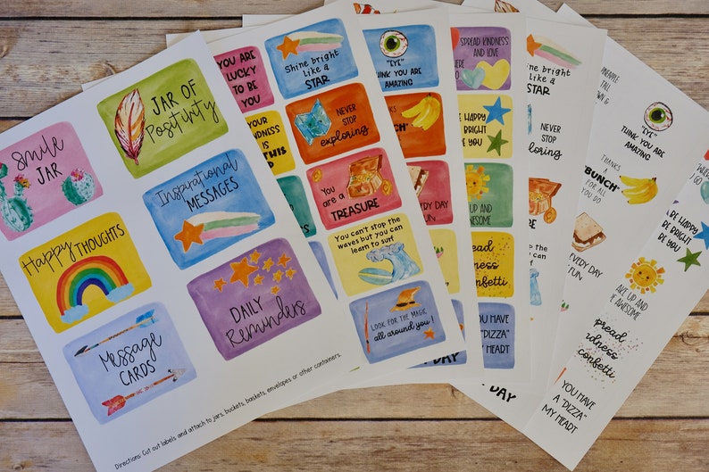 Printable Kindness Cards: Lunchbox Notes, Positive Messages (digital ...