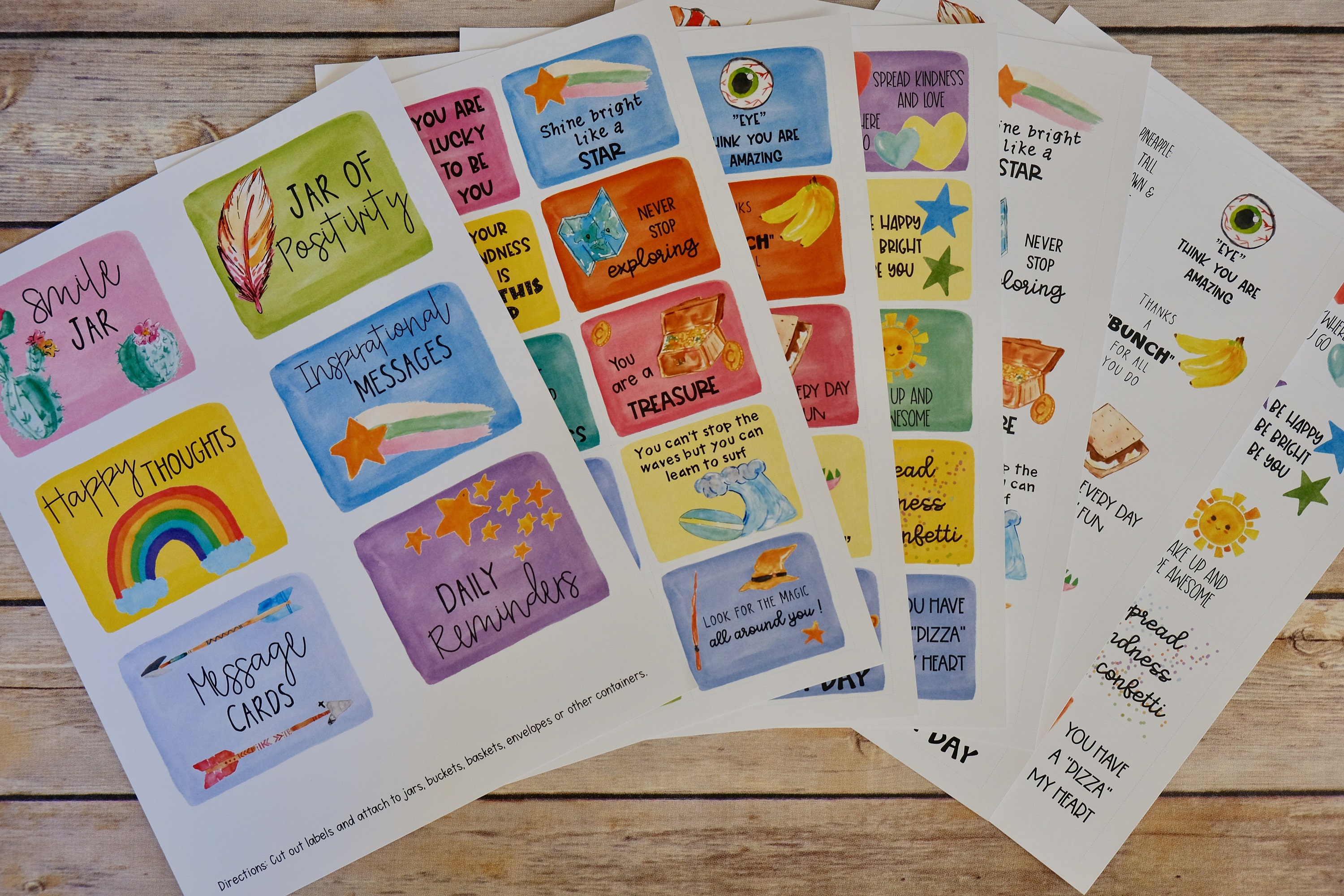 Printable Kindness Cards: Lunchbox Notes, Positive Messages (digital ...
