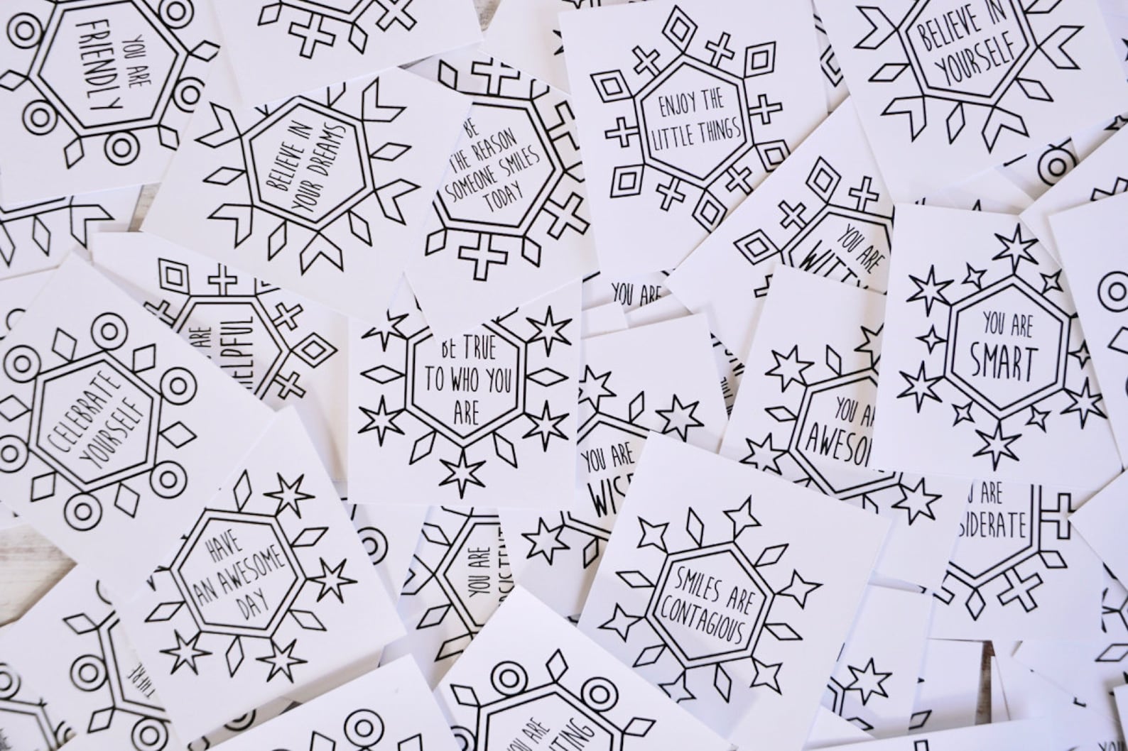 Kindness Snowflake Cards: Winter Affirmations, Compliments (digital ...
