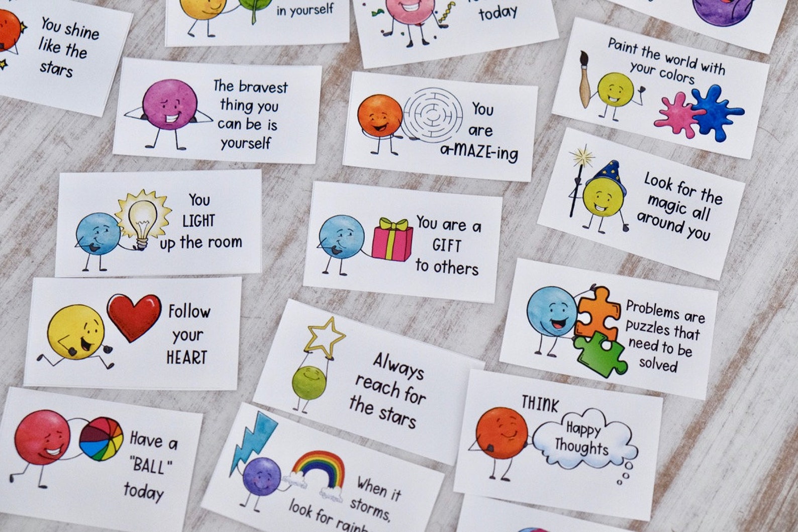 Kindness Cards and Notes Set 3 Kindness Dots Lunch Box Notes | Etsy