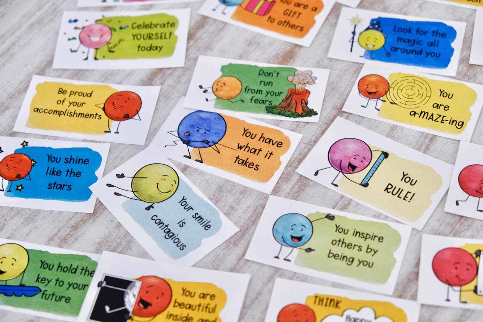 Kindness Cards and Notes Set 3 Kindness Dots Lunch Box Notes | Etsy