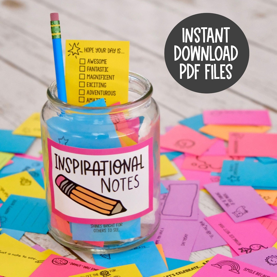 Kindness Cards - Lunch Box Notes - Write in Cards - Inspirational Notes ...