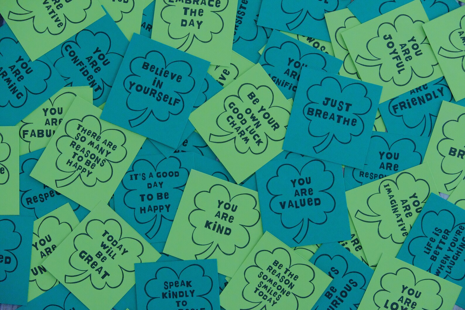 Kindness Confetti Shamrocks Lucky Notes Printable Kindness | Etsy