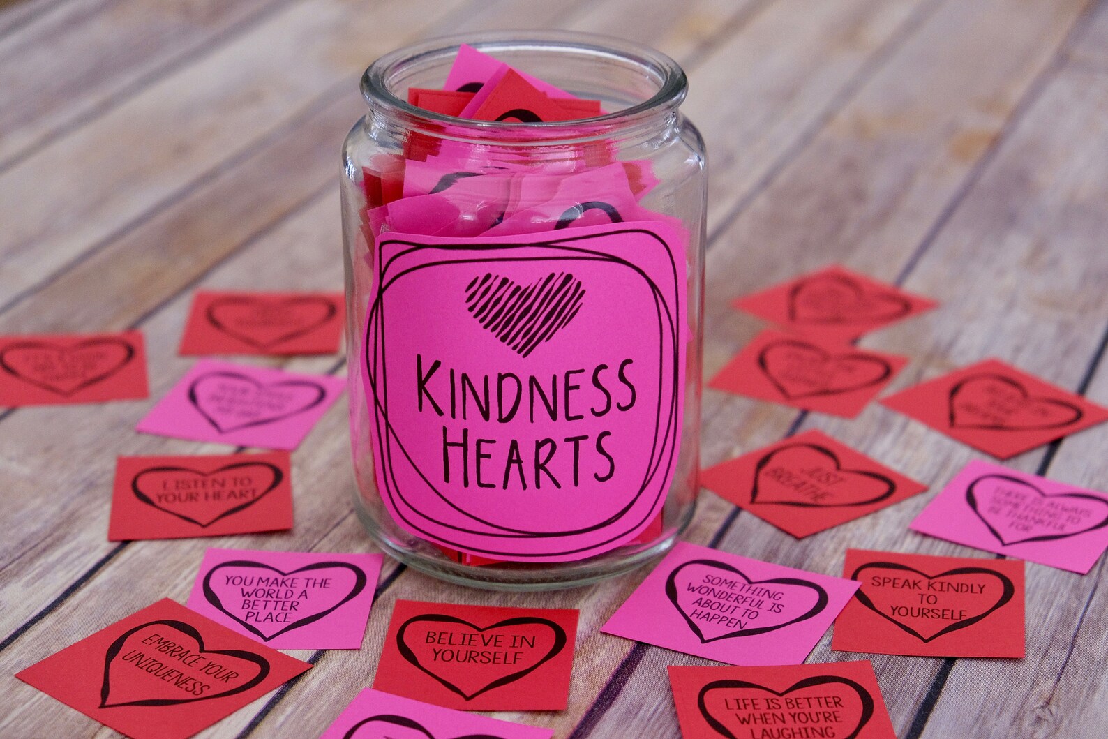 Kindness Hearts Inspirational Notes Kindness Cards | Etsy