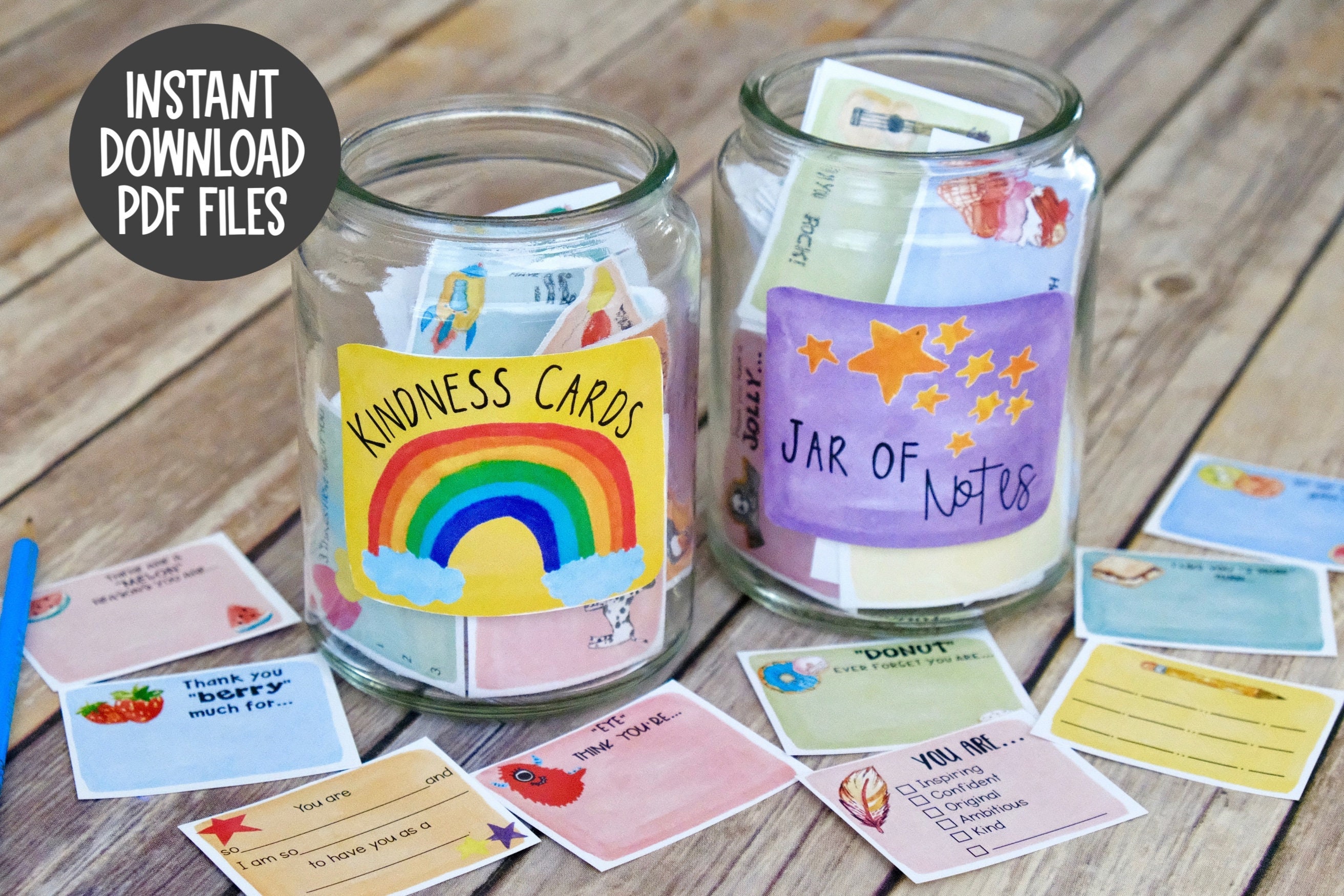 Printable Kindness Notes and Write-in Lunch Box Notes, Kindness Cards ...