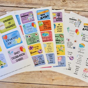 Printable Kindness Cards Set 3: Inspirational Messages for Spreading ...
