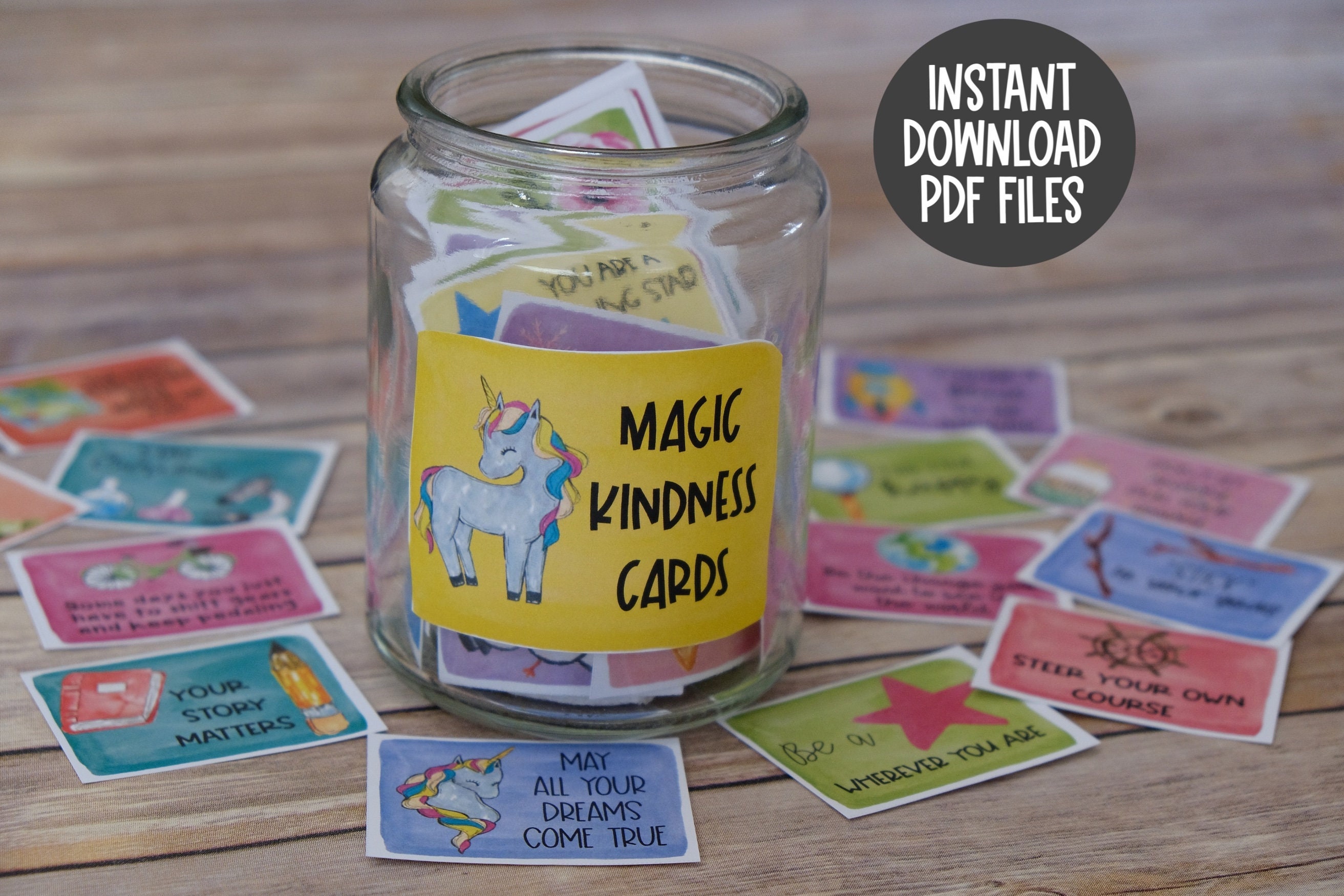 Kindness Cards Set 4: Make a Jar of Positivity With - Etsy