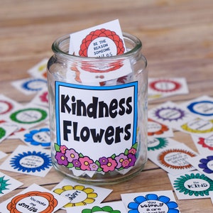 Kindness Flower Cards: Inspirational Messages, DIY Crafts (digital ...